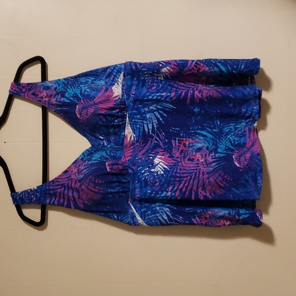 Swimsuits For All | Swim | Swimsuits For All Blue And Purple Tankini ...
